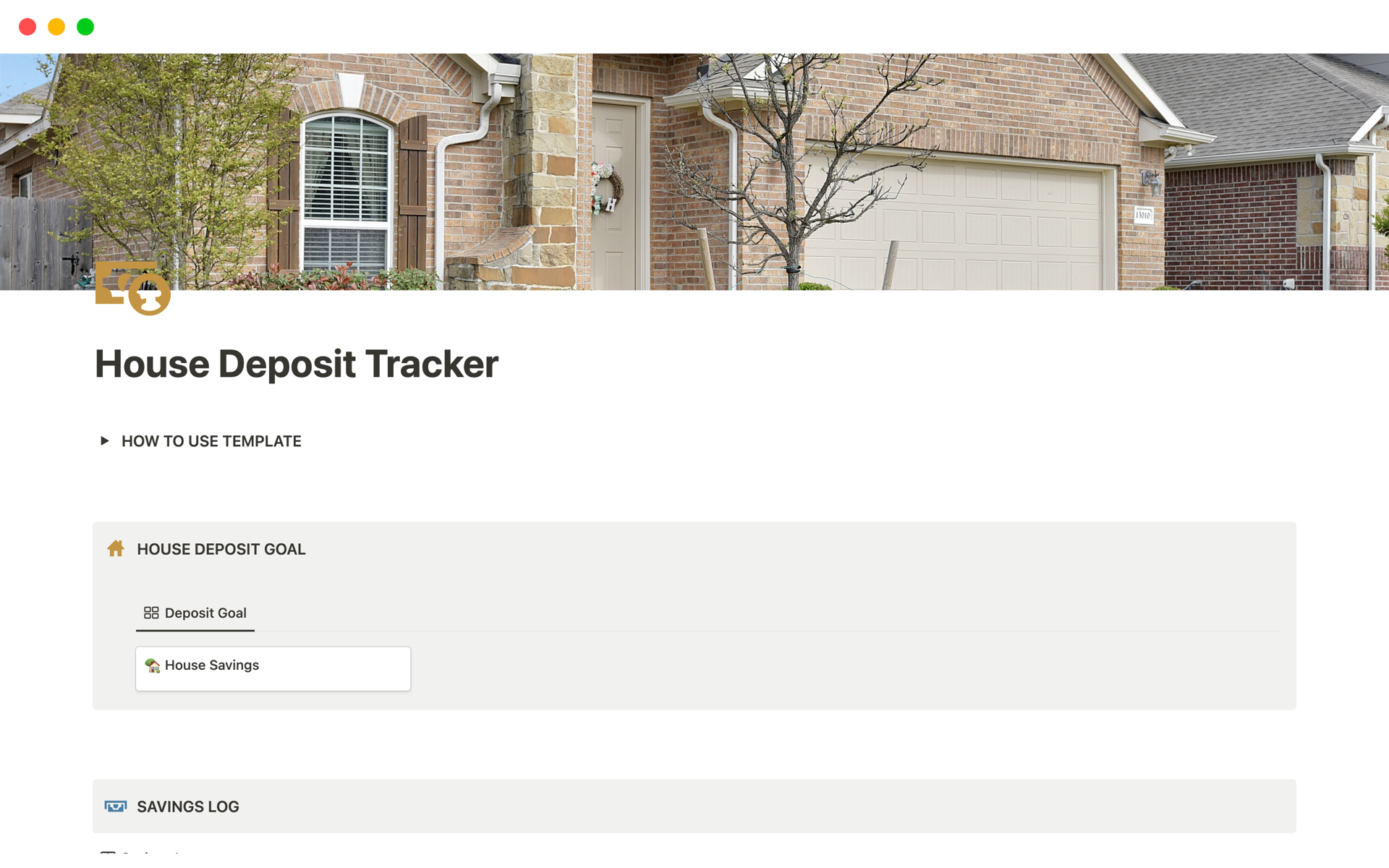 House Deposit Tracker Template by Amoy | Notion Marketplace