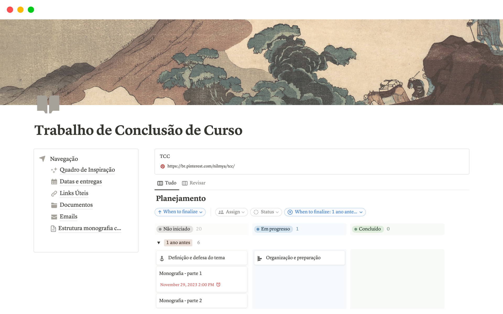 Trabalho de Conclusão de Curso Modelo por Simples e prático | Marketplace do Notion