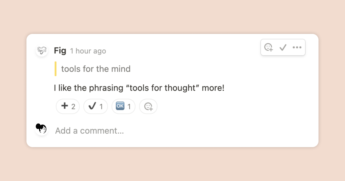 11. August 2022 – Comment reactions, progress bars & more