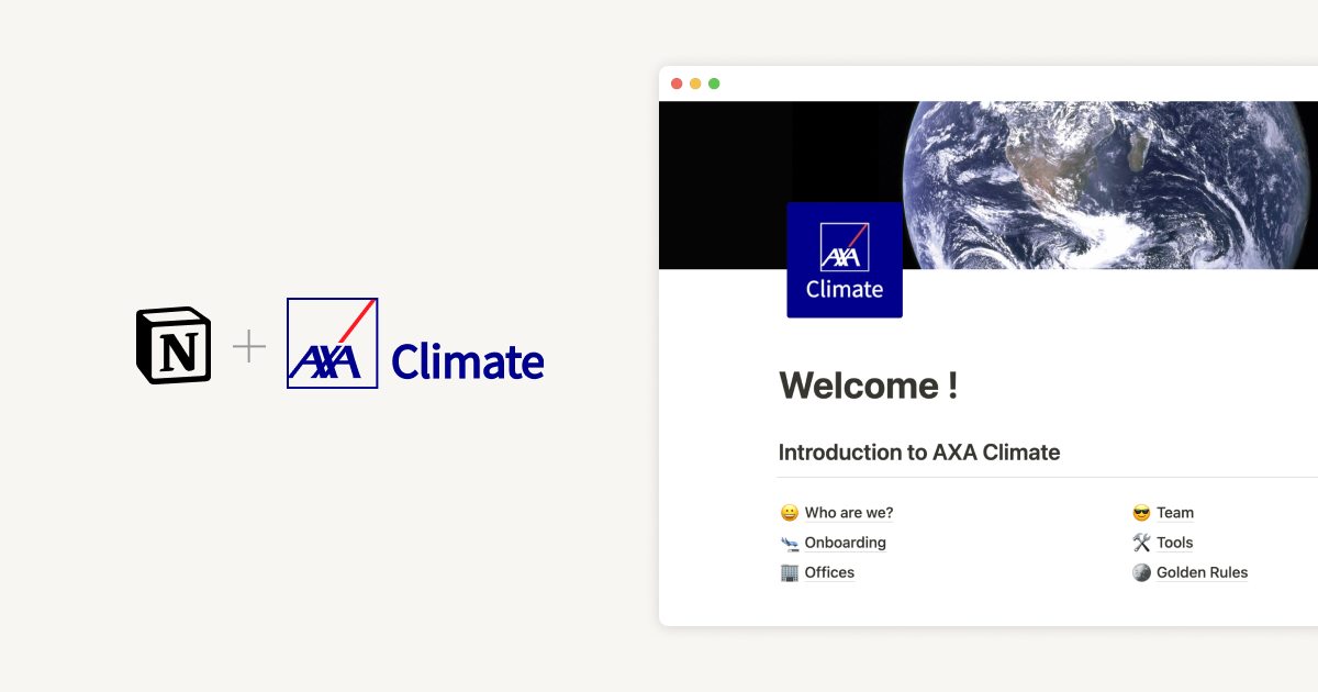 AXA Climate, la transition grâce à Notion