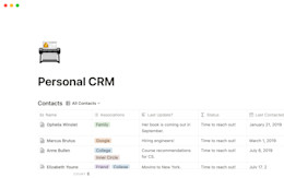 Notion Template Gallery Personal CRM