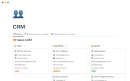Notion Template Gallery Hotswap s CRM