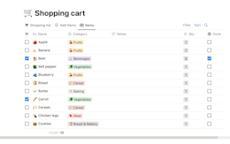 Notion Template Gallery Simple Shopping List
