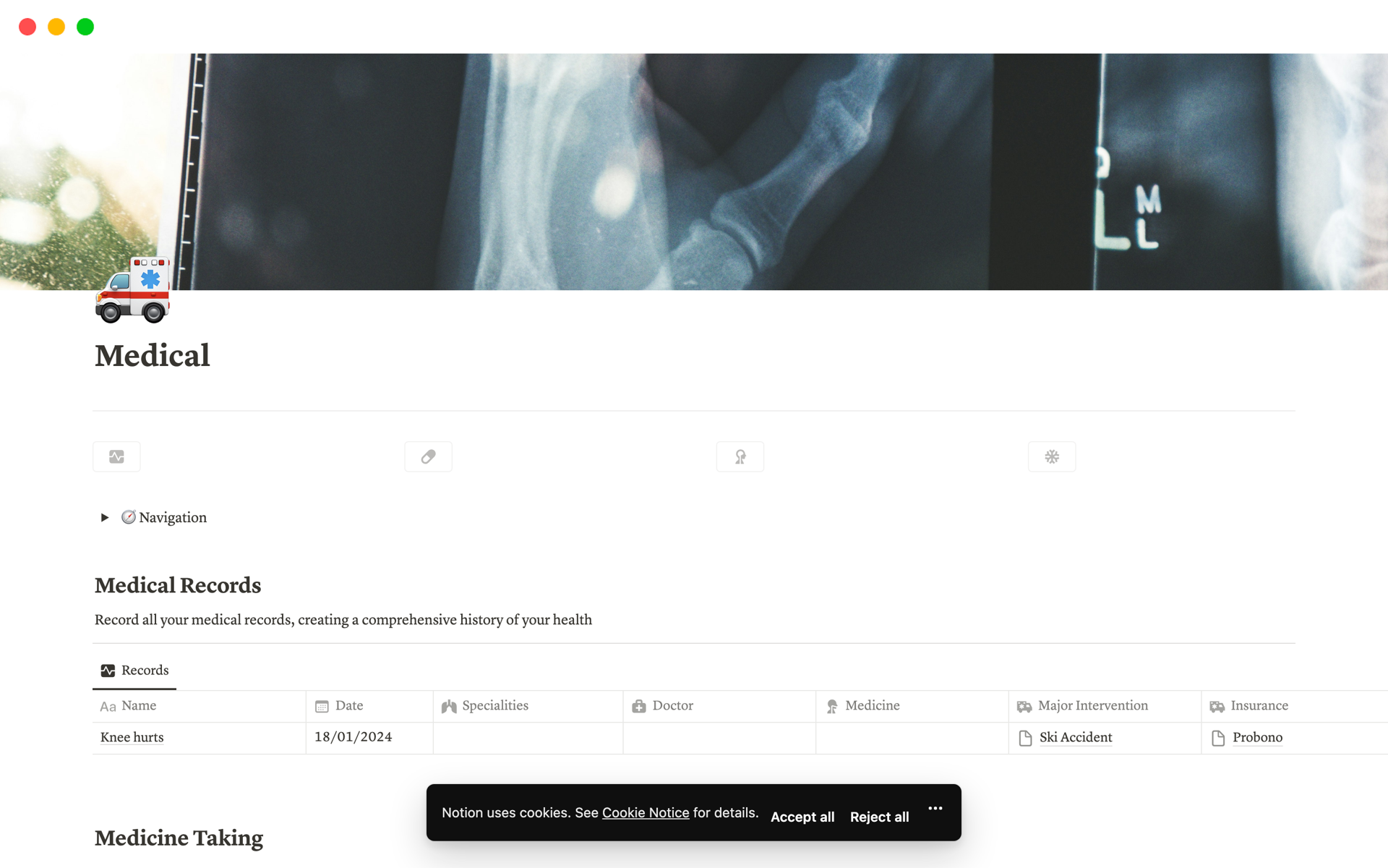Medical Records Template | Notion Marketplace