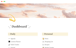 Notion Template Gallery Dashboard