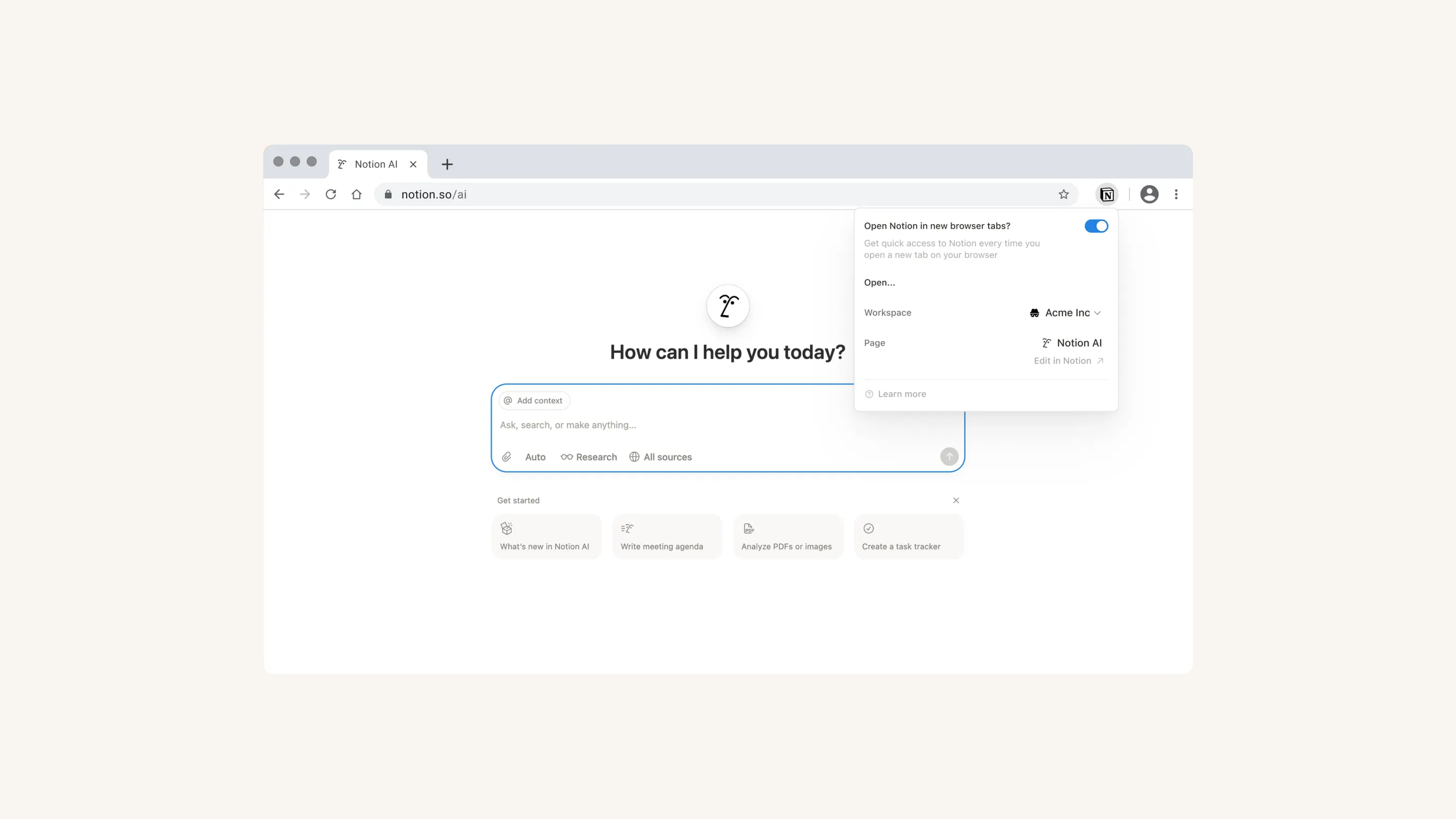 Notion New Tab extension – Notion Help Center
