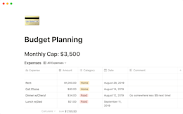 Notion Budget Templates Printable Templates