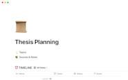 Notion Template Gallery Thesis Planning