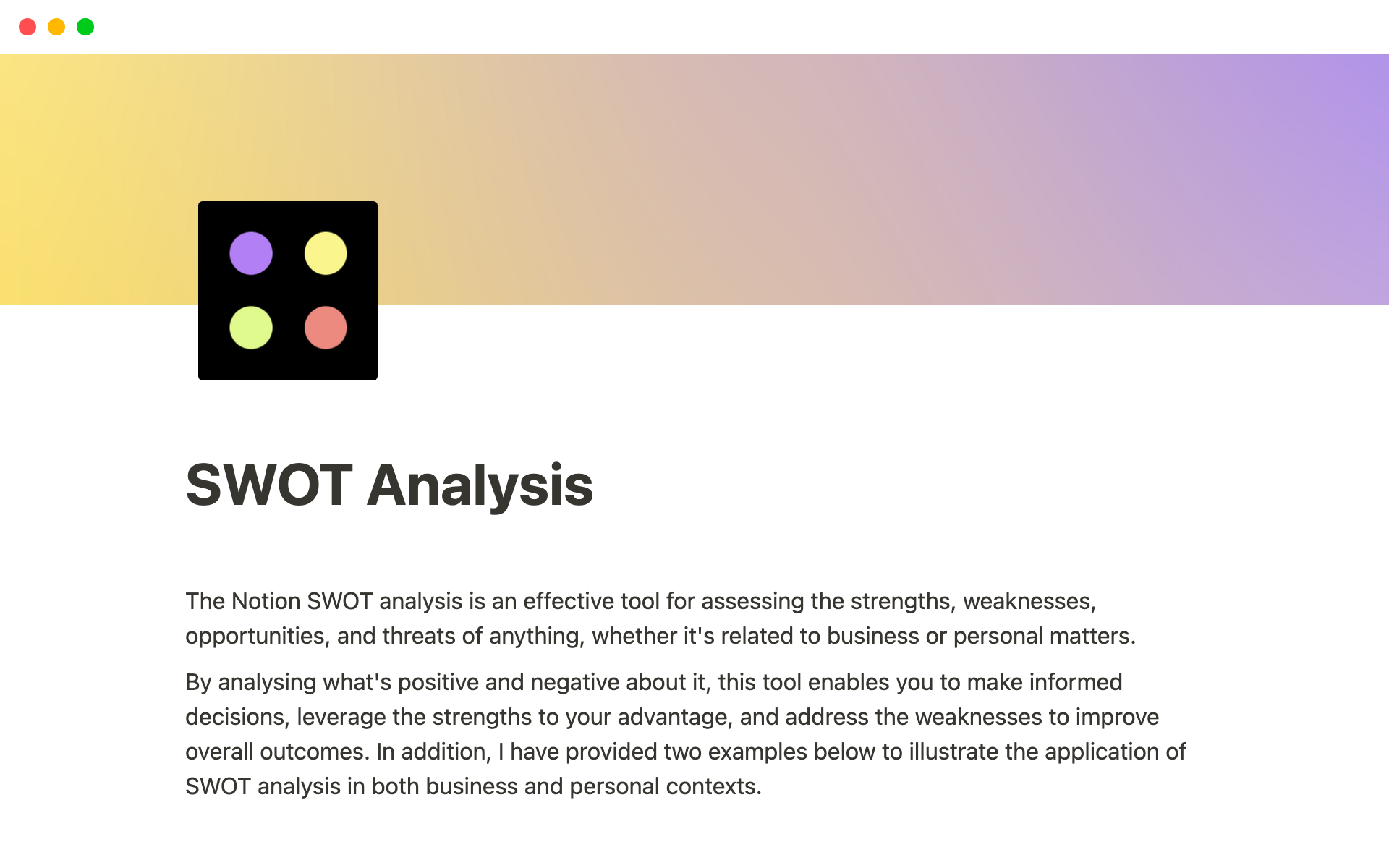 Learn how to create a SWOT analysis to find your competitive edge