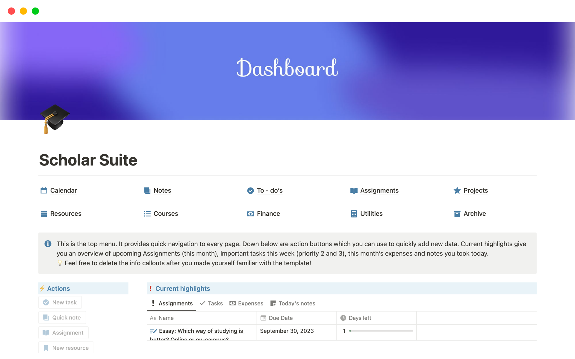 Scholar Suite Template by Victor Jaro | Notion Marketplace