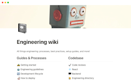 Notion Template Gallery Engineering Wiki