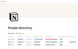 Notion Template Gallery Notion s People Directory
