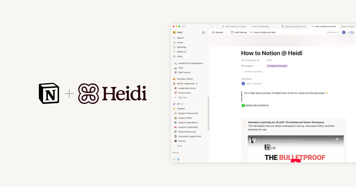 How Heidi scales globally and saves 260+ hours a month with Notion AI