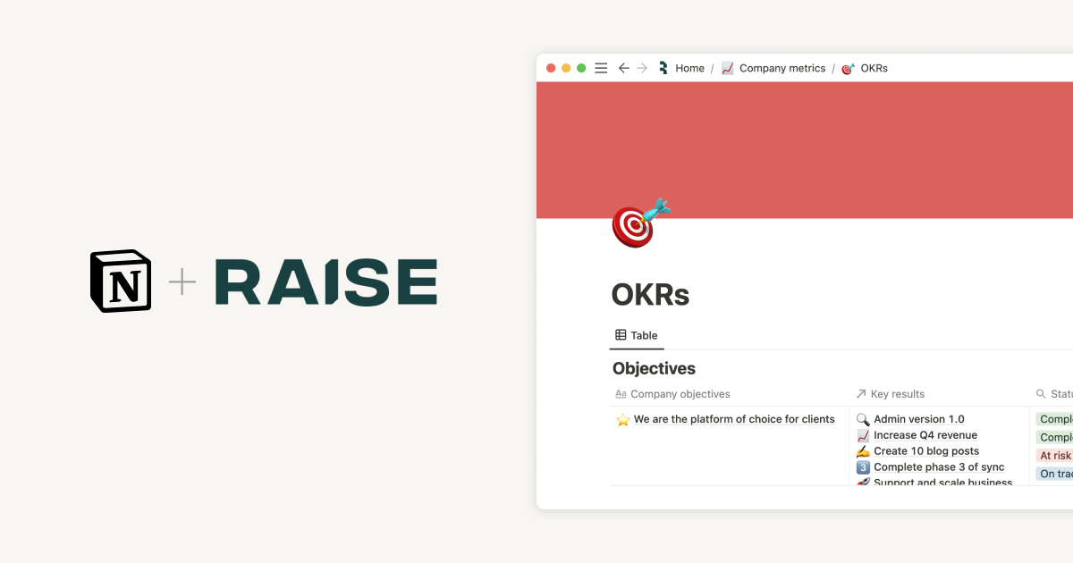 Raise centralizes information on Notion to create org-wide transparency