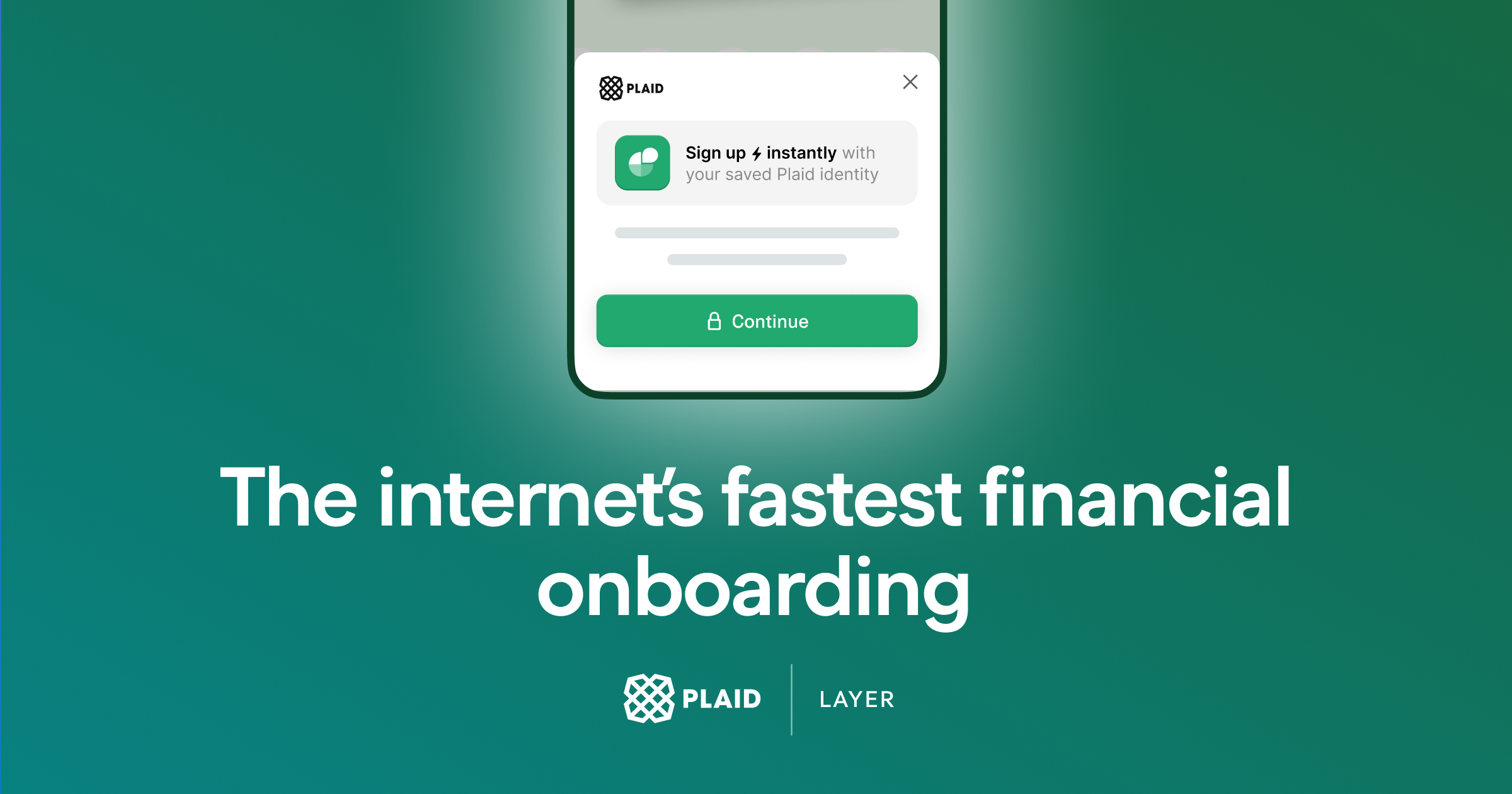 Layer - Instant onboarding for new customer accounts | Plaid