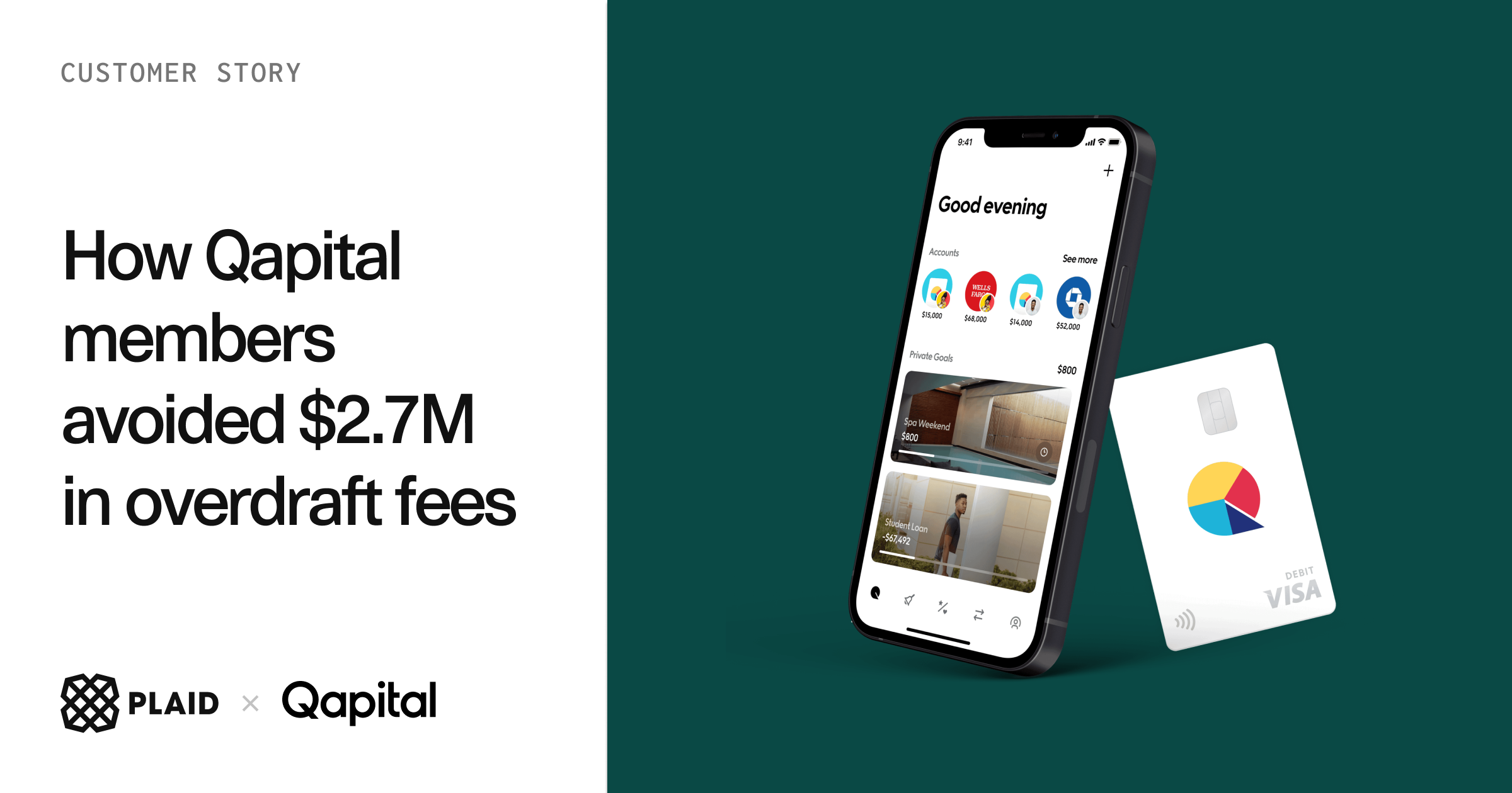 Qapital - Increase savings while spending happy | Plaid