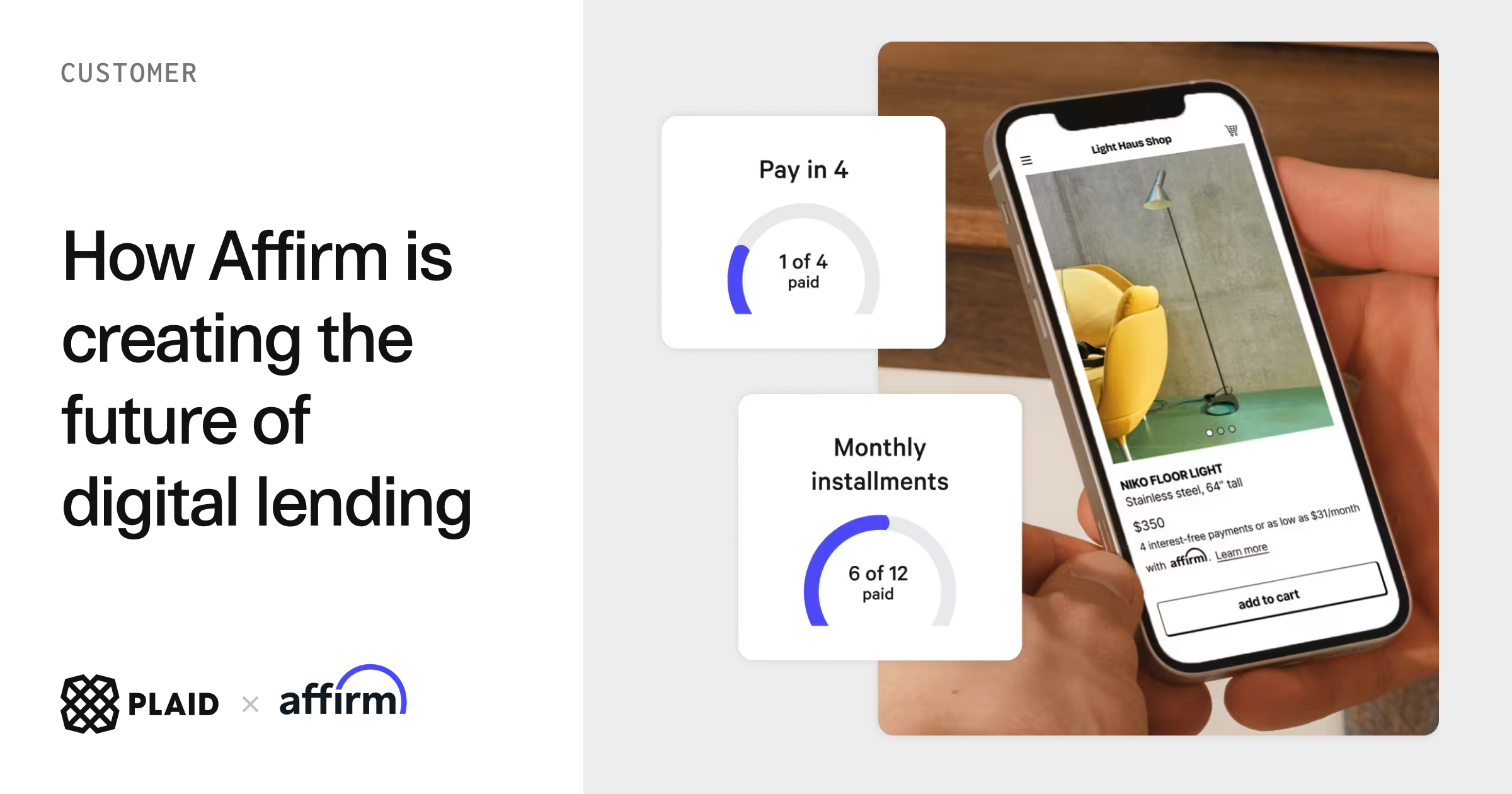 Affirm: Digital lending with BNPL & real-time financial data | Plaid