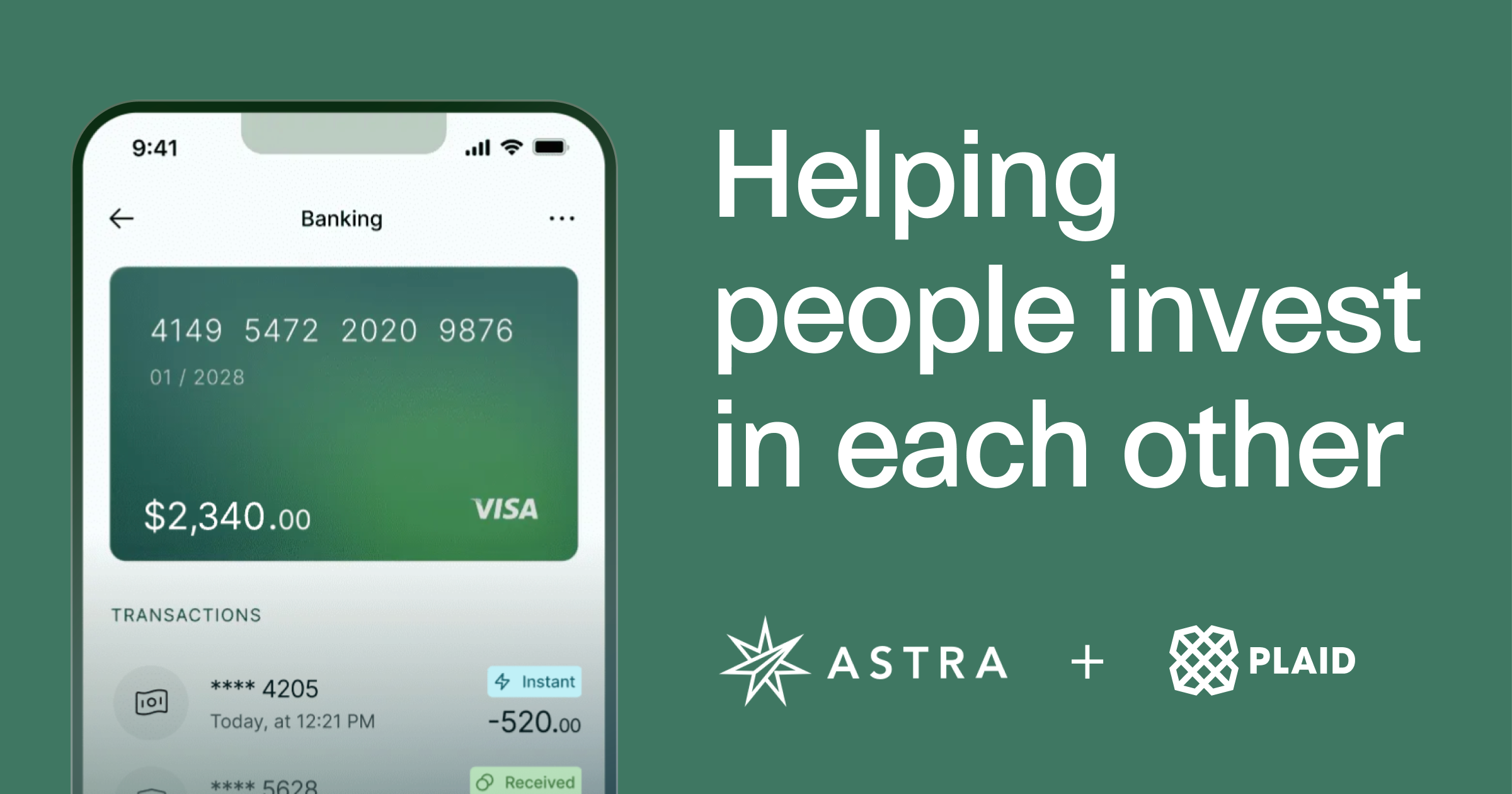 Astra - Real-time spend data & seamless ACH transfers | Plaid