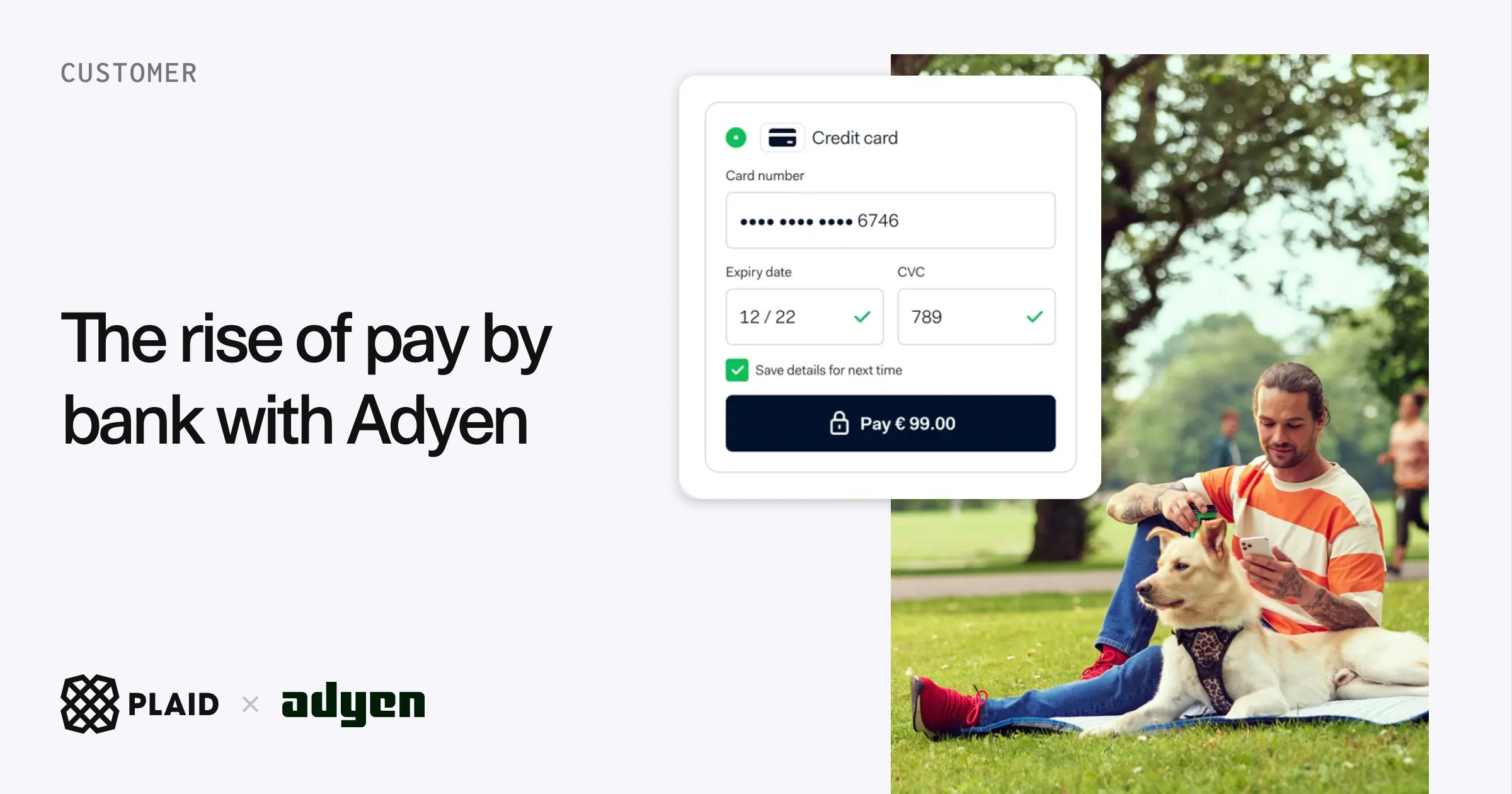 Adyen - A payments API platform for pay by bank | Plaid