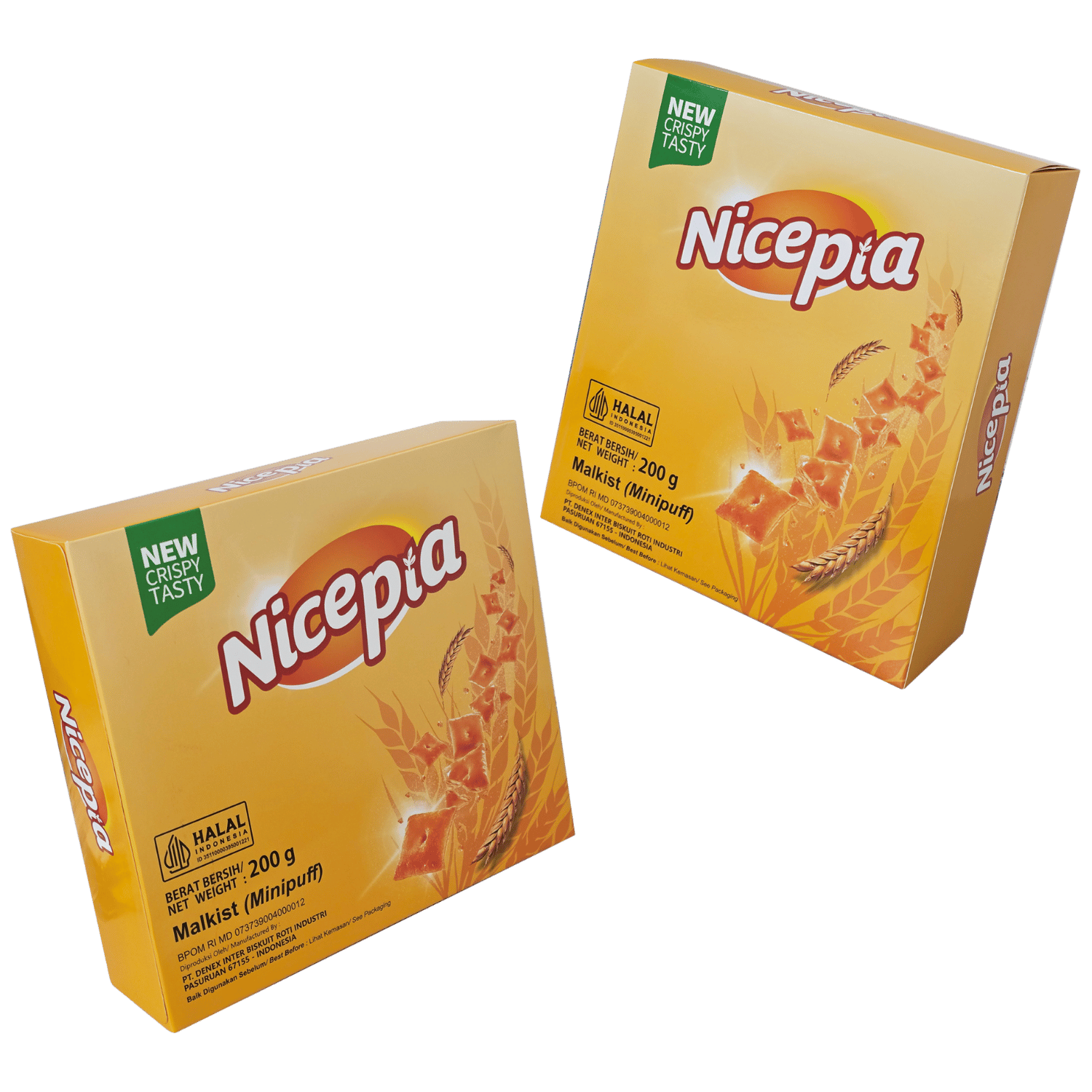 Denex NICEPIA Mini Puff 200gr Box - Denex Inter Biskuit Roti Industri, PT