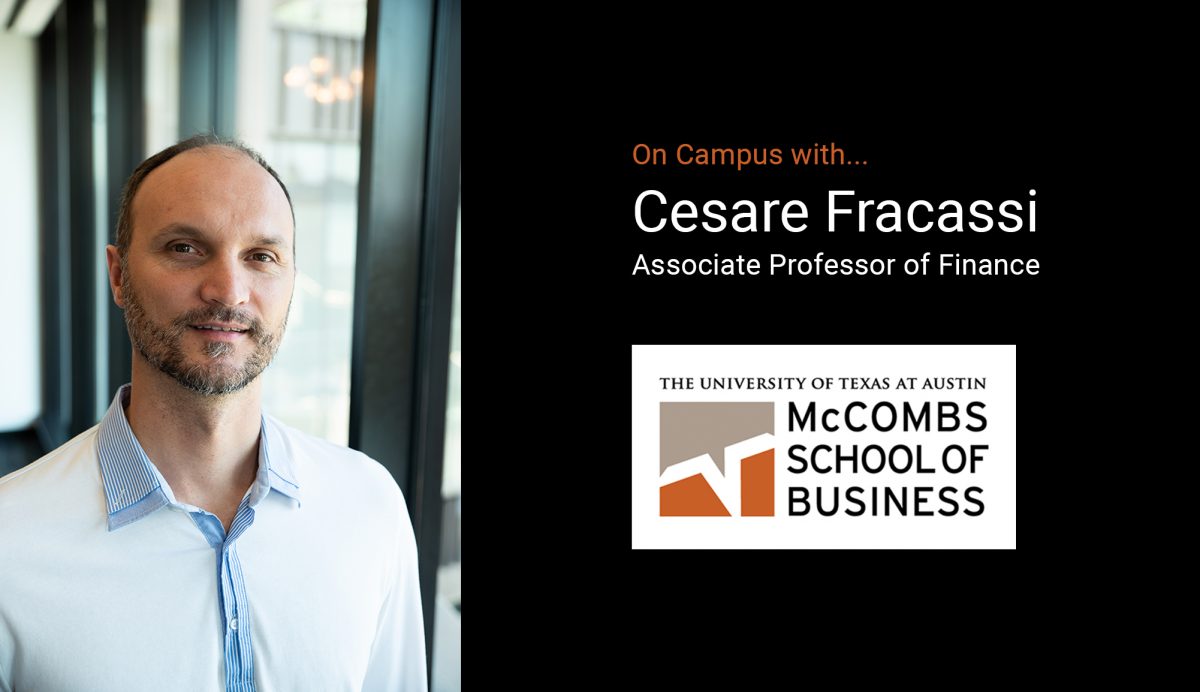 On Campus: Professor Cesare Fracassi on University of Texas Austin’s ...