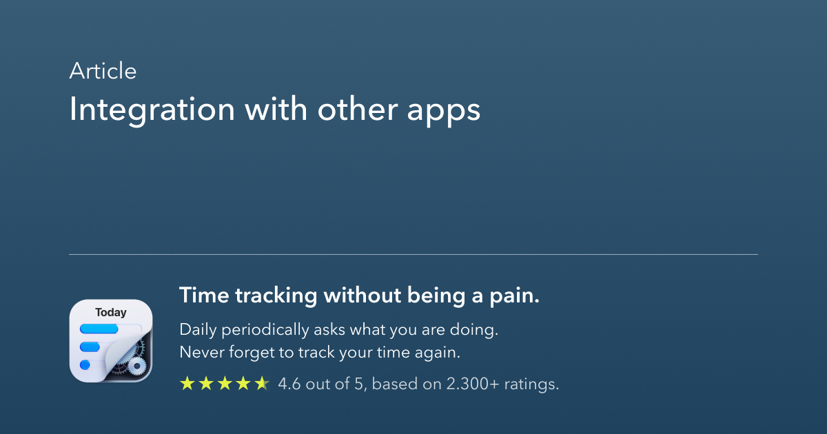 Integrating with other apps - Daily for Mac