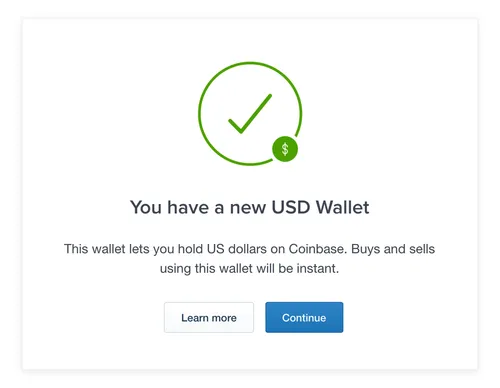 USD Wallets on Coinbase