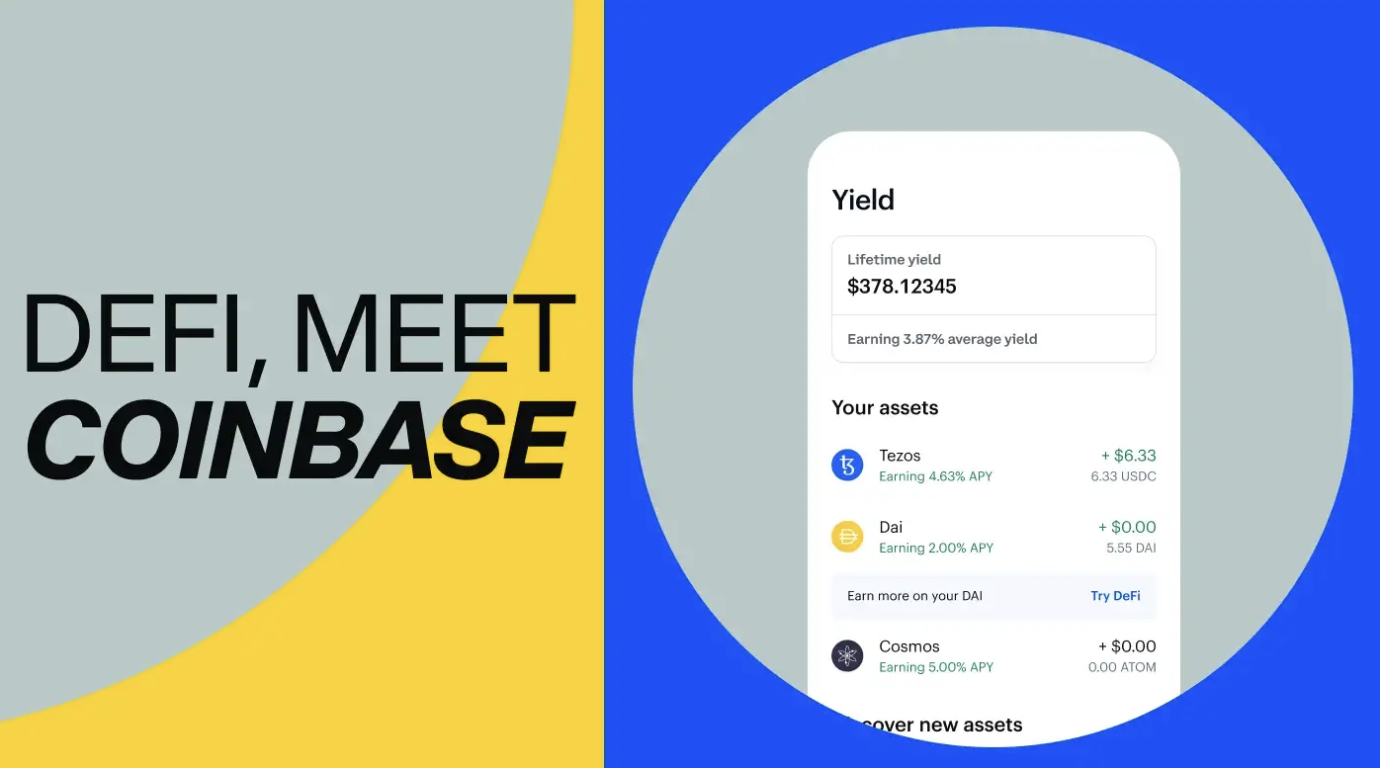 Coinbase makes it easy to earn yield with DeFi