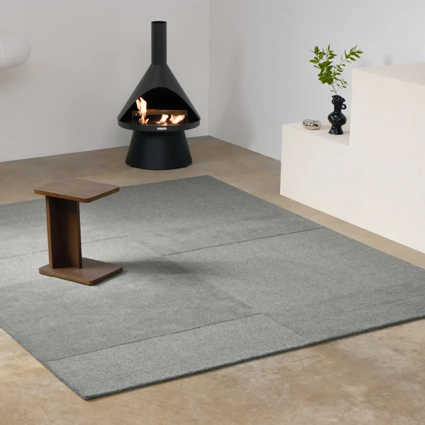Paneled Wool Modern Rug | Thuma
