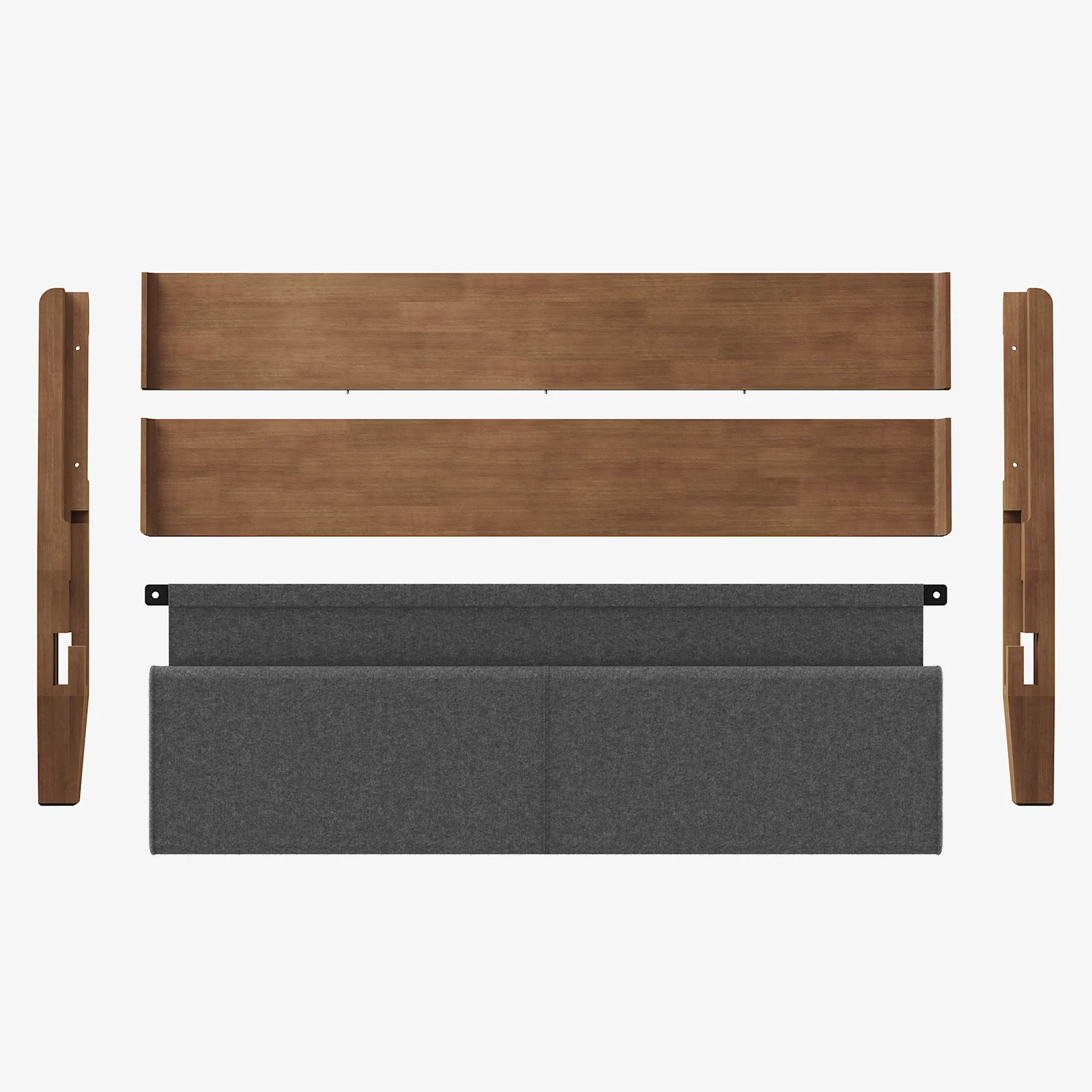 Walnut Queen Classic Headboard + Cushion Classic Headboard with Cushion ...