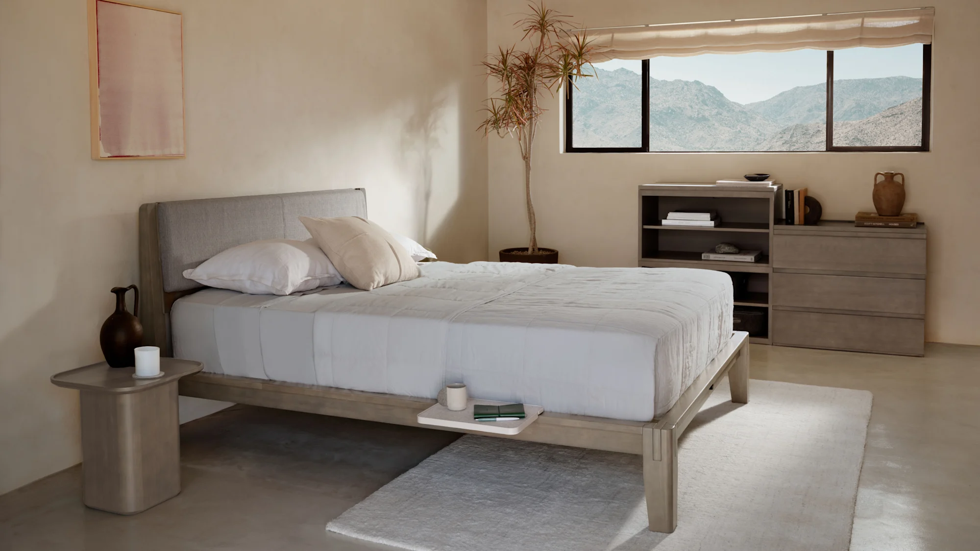 Wood Pedestal Side Table | Thuma