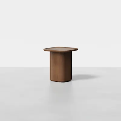 Wood Pedestal Side Table | Thuma