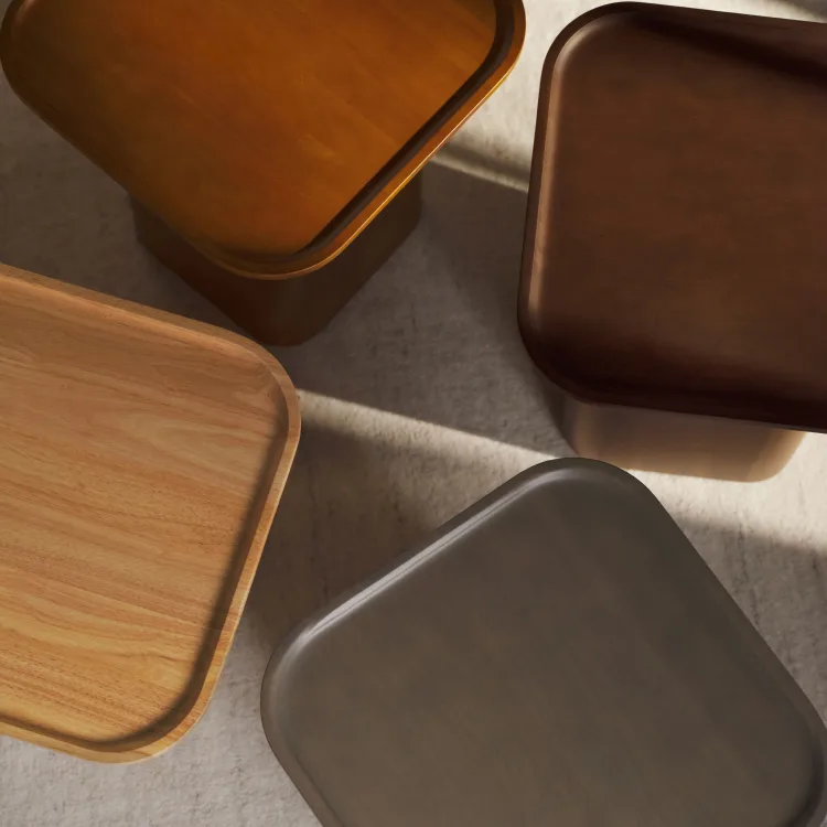 Wood Pedestal Side Table | Thuma