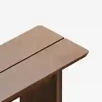 Modern Wood Pillar Bench