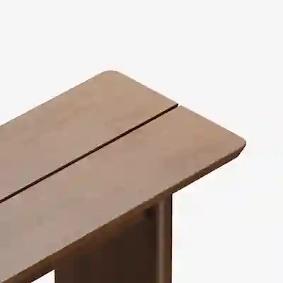 Modern Wood Pillar Bench