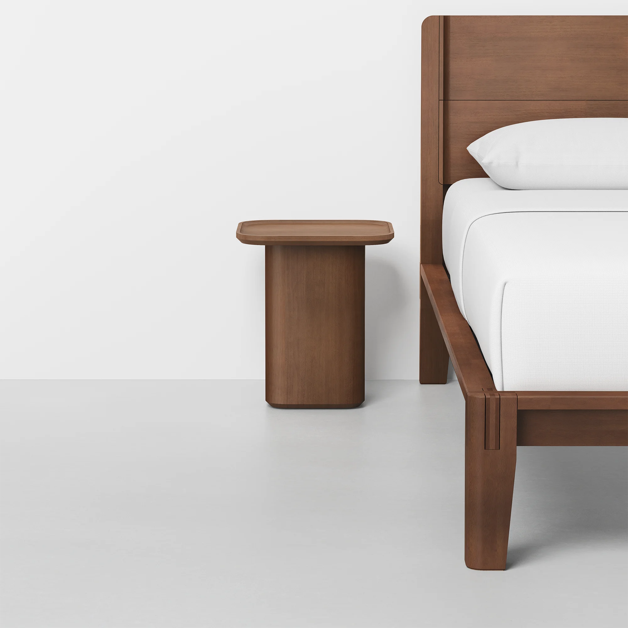 Wood Pedestal Side Table | Thuma