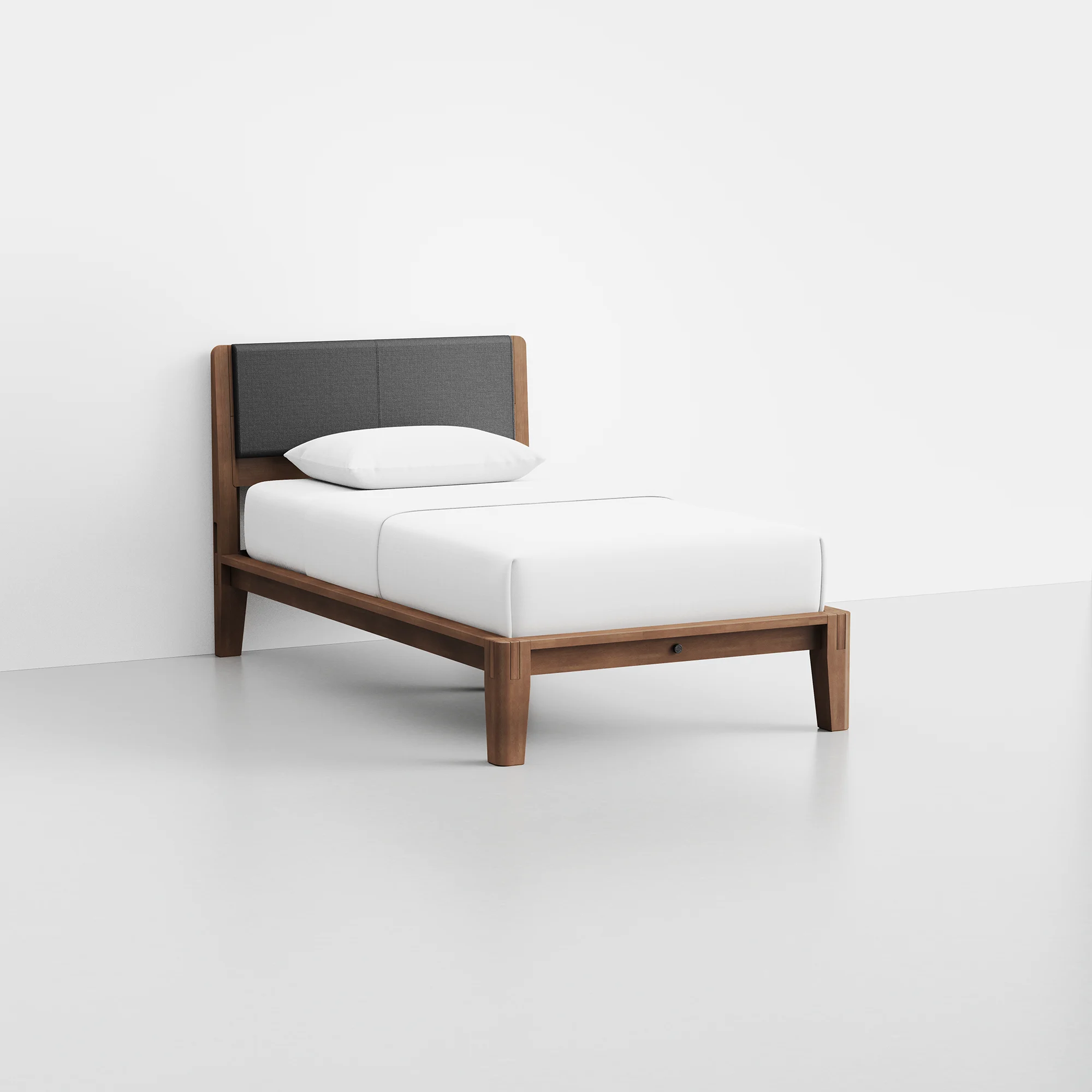 Walnut Twin Classic Headboard Classic Headboard with Cushion - Upgrades ...