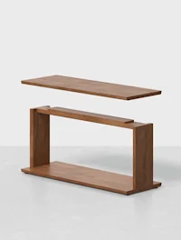 Walnut Pillar Bookshelf Shelves Base Shelf - Dressers & Shelving | Thuma