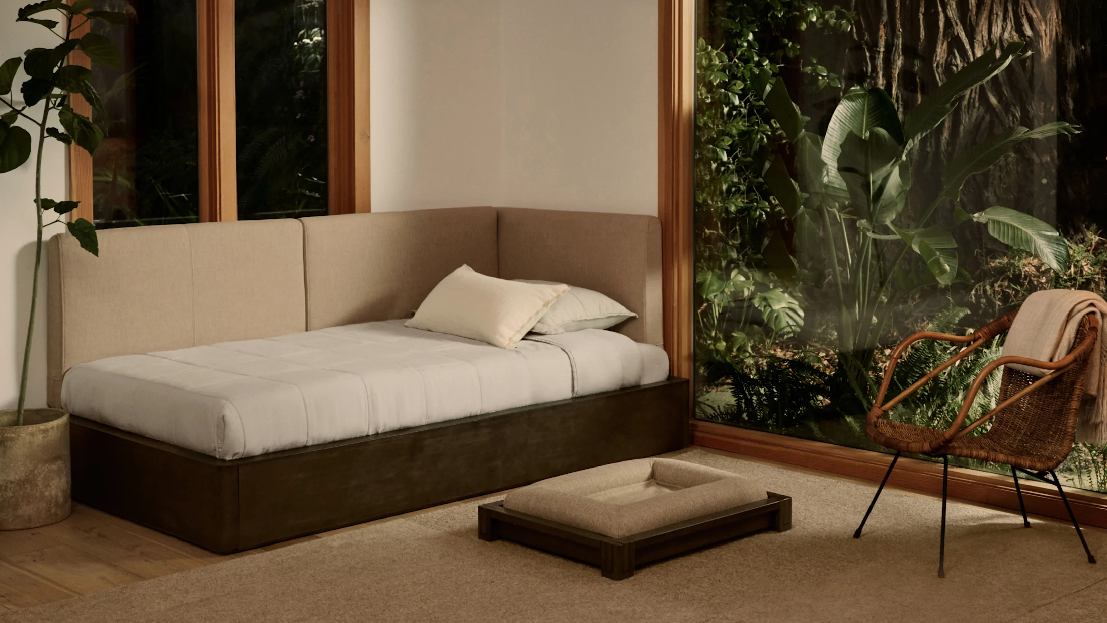 Modern Wood Dog Bed
