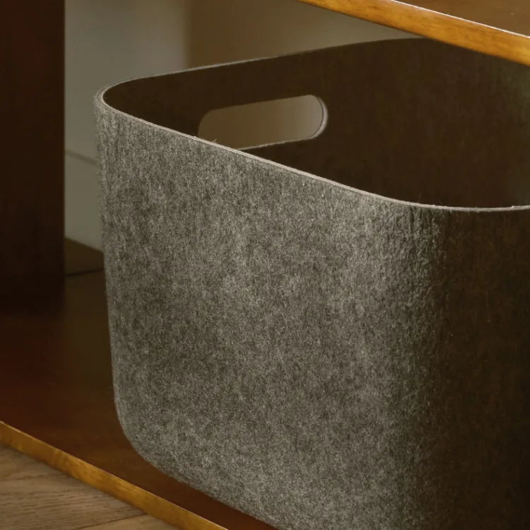 Gray Felt Storage Bins