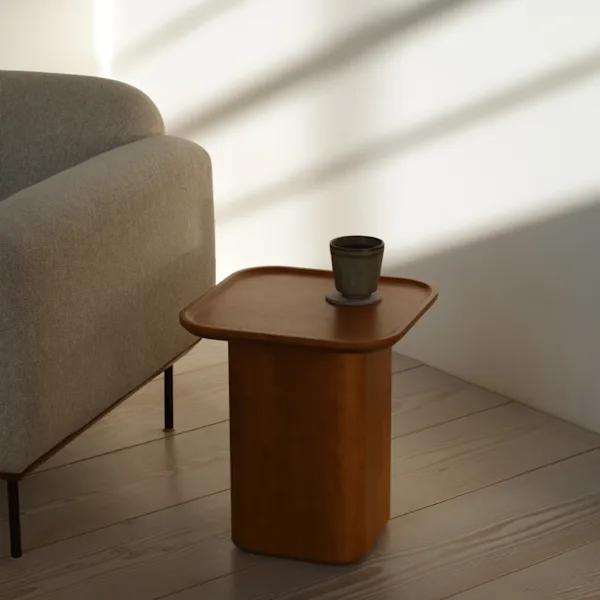 Wood Pedestal Side Table | Thuma