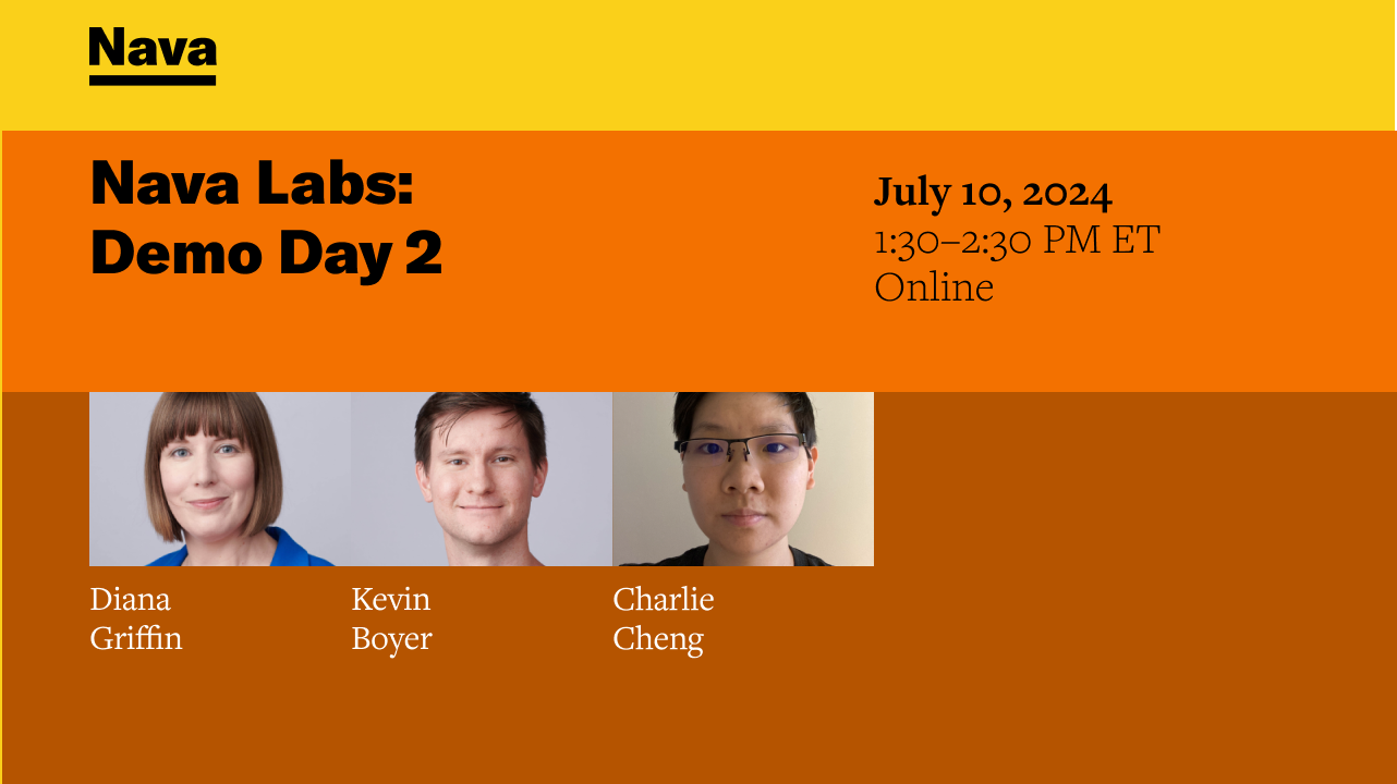 Nava Labs Demo Day 2 | Nava
