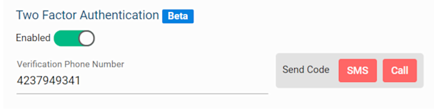 Enabling Two-Factor Authentication to Your Telnyx Account