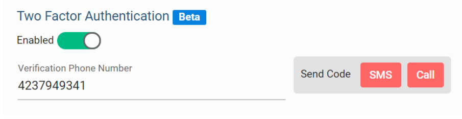 Enabling Two-Factor Authentication to Your Telnyx Account