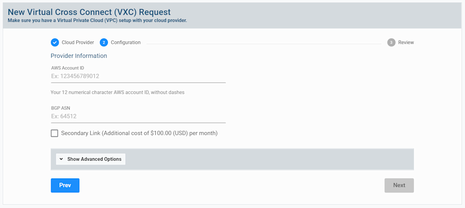 Set up a Telnyx VXC with AWS Direct Connect in 5 steps