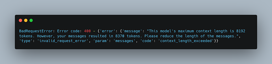 How to truncate context for LLMs with small context windows