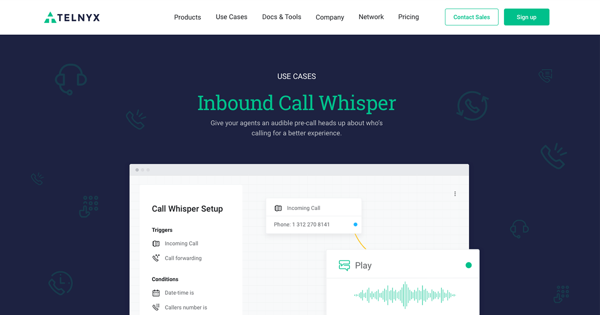 Get Started with Inbound Call Whisper at Telnyx