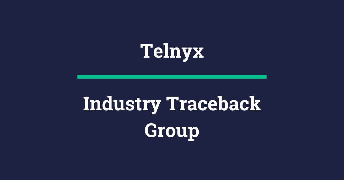 To combat illegal robocalling, Telnyx recommends joining ITG