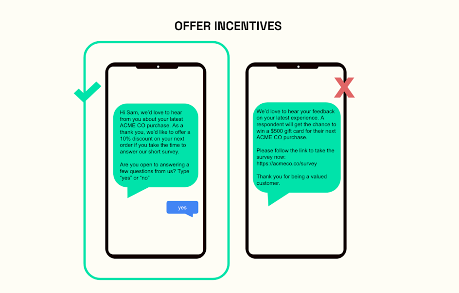 SMS survey examples and best practices