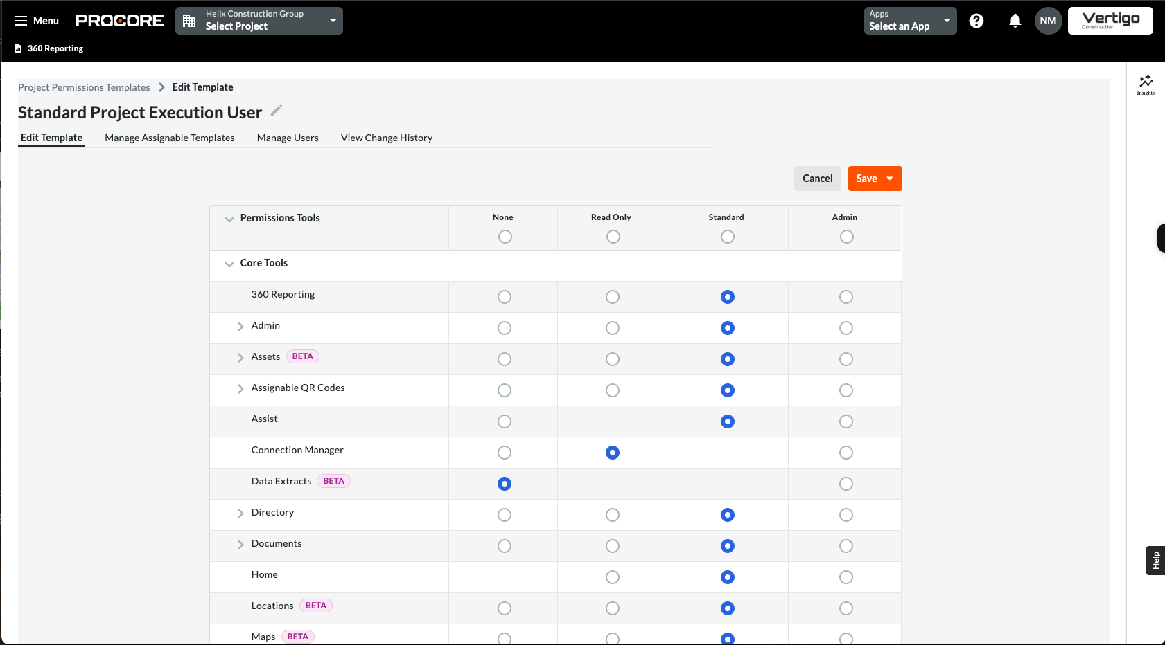 Granular Permissions for Project Execution Now in 360 Reporting | Procore